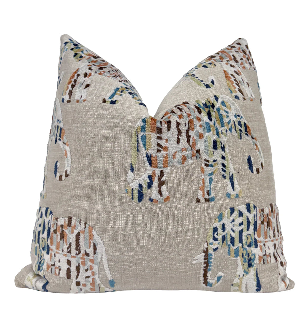 Marching Elephants Velvet Throw Pillow – Smithy Home Couture